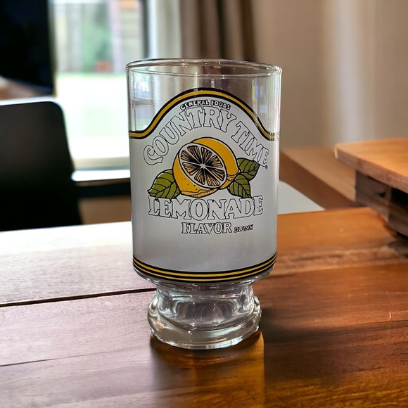 Dining | Vintage Country Time Lemonade Collector Pedestal Glass Large ...